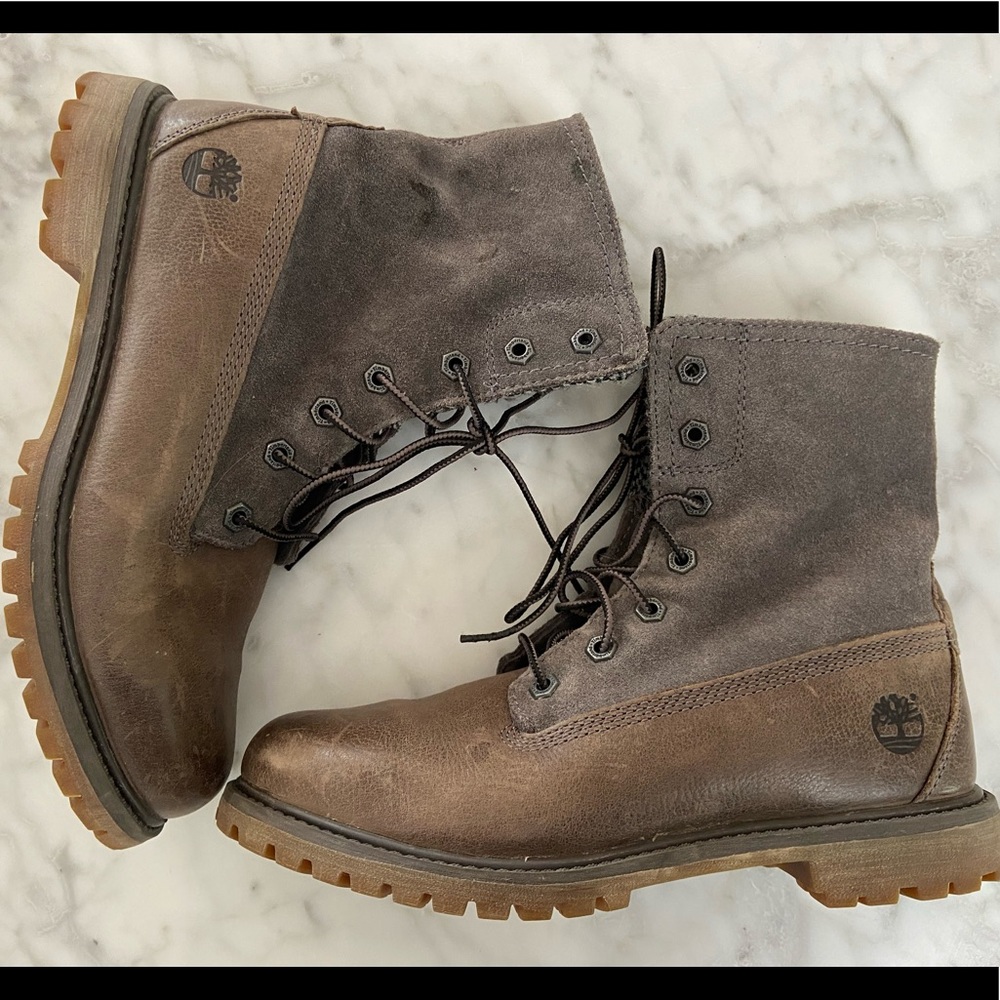 Timberland Fold Down Harris Tweed Fabric Gray Brown L… - Gem